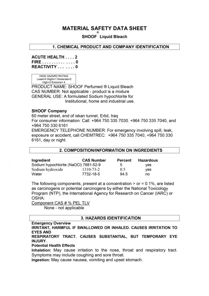 Shoof bleach • Green – IFCGT